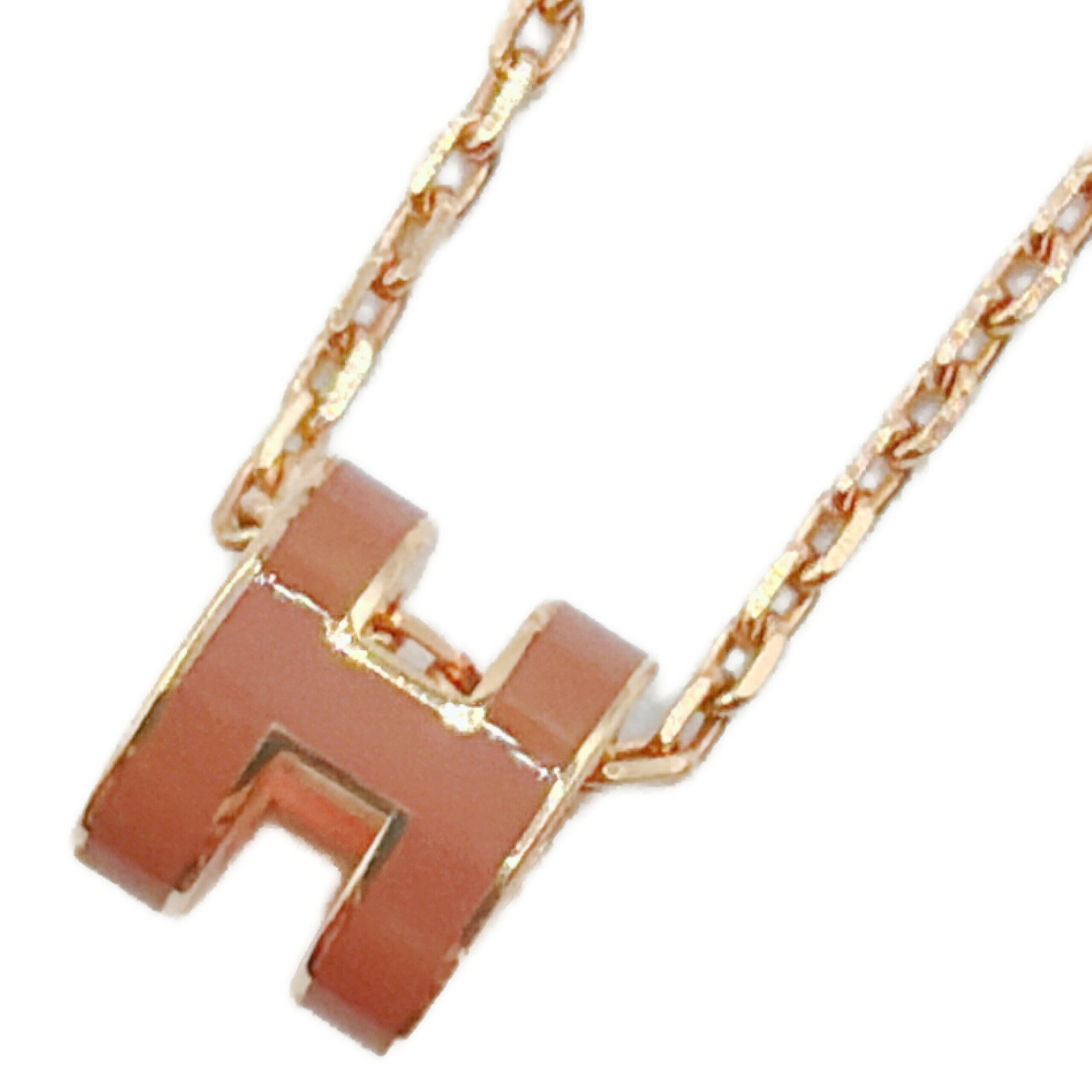 ● 商品情報 取扱店舗心斎橋 商品番号popngold-1 ランク新品同様 ブランドエルメス(HERMES) 色ニューゴールド 素材ラッカーメタル 金具ゴールド金具 サイズW0.7cm×H0.9cm チェーン全長：約40cm 付属品箱・保存...