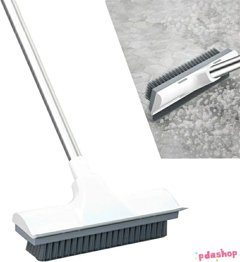 通常の清掃だけでなく、排水掃除具としても使用できます。ブラシで頑固な汚れを簡単に取り除き、スクレーパーで汚れた水や泡を簡単に除去できます。窓、壁、鏡、床、天井の清掃に最適です。 隅々まで綺麗に掃除することができて、浴室の床の溝に入り込んで汚...