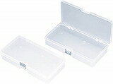 ■用途●細かいパーツや、文具用品など収納可能。■特長●本体、フタ、バックル部分が別部品で耐久性抜群です。●幅広、変形ものの収納に最適です。●引っ掛かりを軽減するスマートデザイン。●開けやすい本体スリット加工しております。■仕様●色:クリア●...