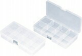 ■用途●細かいパーツや、文具用品など収納可能。■特長●本体、フタ、バックル部分が別部品で耐久性抜群です。●小物収納の種分けに最適です。●引っ掛かりを軽減するスマートデザインです。●開けやすい本体スリット加工しております。■仕様●色:クリア●...