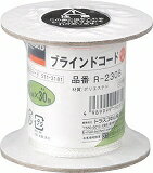 ■用途●ブラインドの昇降用ひも。●店舗内の指示板吊り下げ用。■特長●ねじれにくく扱いやすい組みひもです。●伸びが少なく扱いやすいです。■仕様●色:白●線径(mm):2●長さ(m):30●包装形態:ボビン巻●8つ打■材質・仕上げ●ポリエステル...