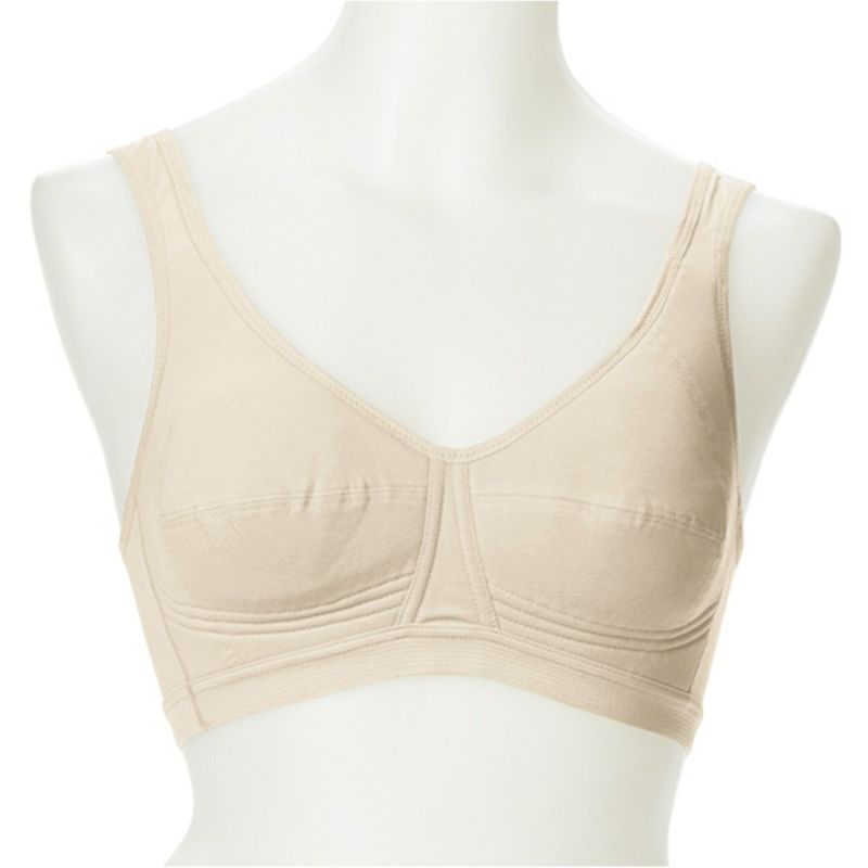 素材 身生地部：綿85％、ポリウレタン15％ ゴム部：ナイロン90％、ポリウレタン10％ テープ部：ナイロン75％、ポリウレタン25％ サイズ Mサイズ：バスト79～87 Lサイズ：バスト86～94 LLサイズ：バスト93～101 特徴 寝...