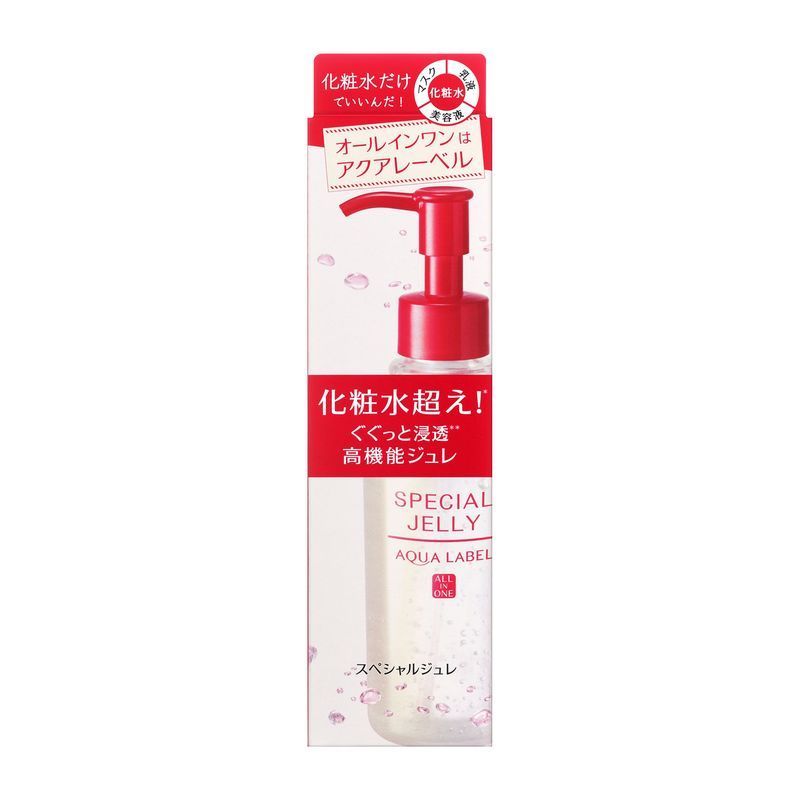 化粧水超え*。ぐぐっと浸透**高機能ジュレ。　リッチな濃厚ジュレがみずみずしく広がり角層にぐぐっと浸透・高保湿。たっぷりうるおい、クリアで弾む肌へ。　1品4機能。「化粧水、乳液、マスク、美容液」、洗顔後はこれ1品でOK。　　*化粧水を超えた...