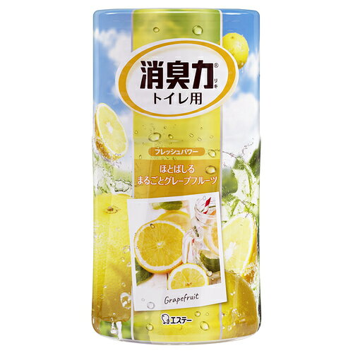 商品説明●ナノパウダー※配合で、すばやく強力に空間を消臭。※ナノレベルの孔（あな）を持つ、悪臭を吸着する消臭剤●消臭された空間に、香りがしっかり広がります。エステー　トイレの消臭力　グレープフルーツ　400ML