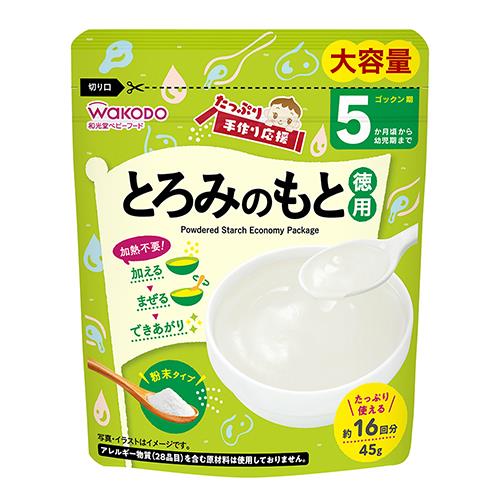 商品説明徳用タイプのとろみのもとです。箱タイプの2倍の約16回分が入っていて、開け閉めが簡単なチャック付き袋タイプです。広告文責株式会社ウェルパーク　電話番号：042-659-3716