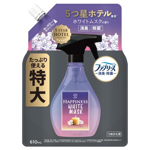 商品説明●ファブリーズの消臭・除菌力(※1)に5つ星ホテル推奨の香り(※2)●ホワイトムスクの香り●玄関にシュッ。まるで5つ星ホテルのエントランスに●香り長続き●肌に触れる衣類やお子さまのいる家庭での使用もOK●玄関にお部屋に洋服に●シワ取...