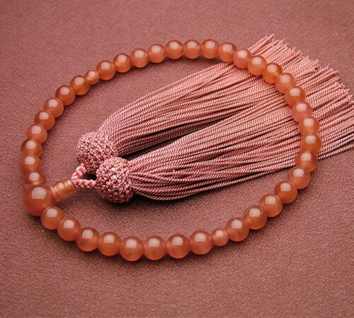 サイズ 38珠（主珠） 材質 【主珠】インカローズ（7mm） 【親珠】インカローズ（10mm） 【二天珠】インカローズ（5mm） 房 ローズ色（正絹頭付） 付属品 専用桐箱付 京職人の手づくりタグ付 宗派 どの宗派でもお使いいただけます。 ...