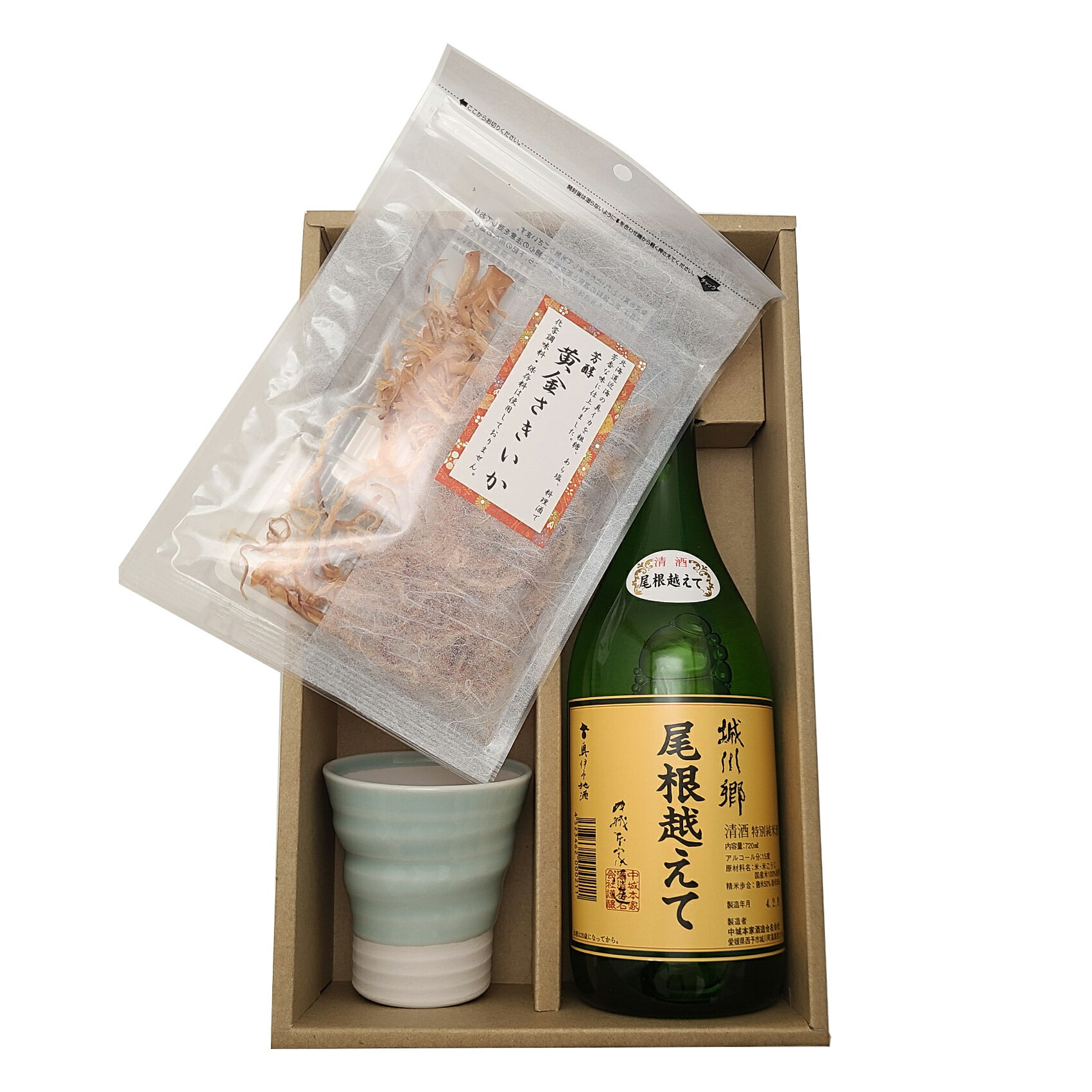 愛媛県の人気地酒 城川郷・砥部焼カップ・贅沢おつまみのギフトセット商品です。 御誕生日・父の日等のイベントでの贈り物に最適な素敵な商品をセットにしました。 ご希望で和風ラッピングも可能ですので是非いかだでしょうか。 セット内容 ・【愛媛県地...