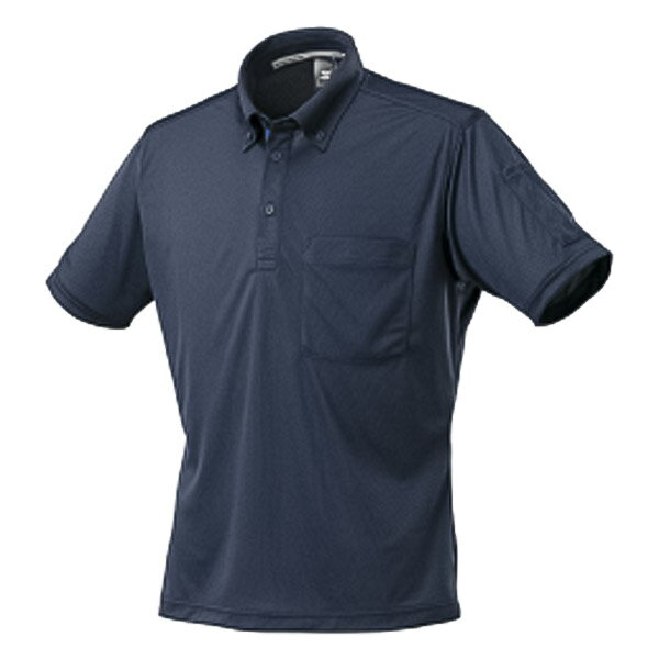 吸汗速乾素材「ナビドライ」を使用したボタンダウンポロシャツ ■ボタンダウンポロシャツ（半袖） ■色：ネイビー ■組成：ポリエステル100％ ■サイズ：XS・S・M・L・XL・2XL・3XL-8・4XL-8・6XL-8 ■インドネシア製 人気...