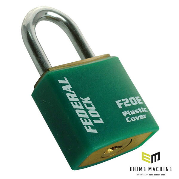 ブラス製南京錠。 ポリエチレン製ボディーカバー。 レバーロッキング機構。 ツルは熱処理加工の鋼鉄製。　 【仕様】 材質(本体)：黄銅 材質(ツル)：鉄 鍵：2個付　 幅(mm)：24 高さ(mm)：24 厚み(mm)：14.7 ツル径(mm...