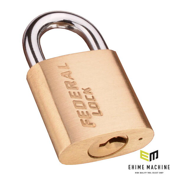 ブラス製南京錠。 ダブルレバーロッキング機構。 ブラス製シリンダー。　 【仕様】 材質(本体)：黄銅 材質(ツル)：鉄 鍵：2個付　 幅(mm)：20 高さ(mm)：20.5 厚み(mm)：10.4 ツル径(mm)：3.7 クリアランス(m...