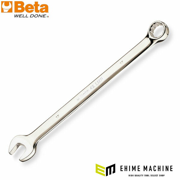 光沢のあるミラー仕上げです。 標準品より約20％長いロングタイプです。 めがね部のオフセット角は15°です。 ISO1711-1規格に比べ高いトルク値を実現します。　 【仕様】 材質：モリブデン合金鋼 表面処理：ニッケルクロムメッキ　 二面...