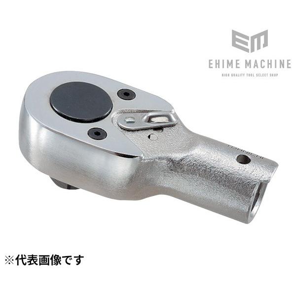 特長：QH型ラチェットヘッドは狭い場所で、締め付け振幅が小さく楽な作業ができます。 ●差込角(mm)：9.53 ●適用トルクレンチ：CTA50、CTB50、CL50N、YCL40N2、CEM50N3、CSP50N、YCL70N2、PCL45...
