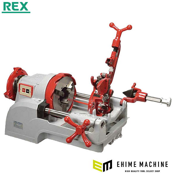 使いやすさを追求したマシン。 REX(レッキス工業)のF80A3ステンレス仕様 パイプマシン(273050)です。 【特長】 ・余裕の往復台ストロークはストローク幅が広くなったので、自動オープン転造ヘッドの搭載が容易です。 ・低重心の安全設...