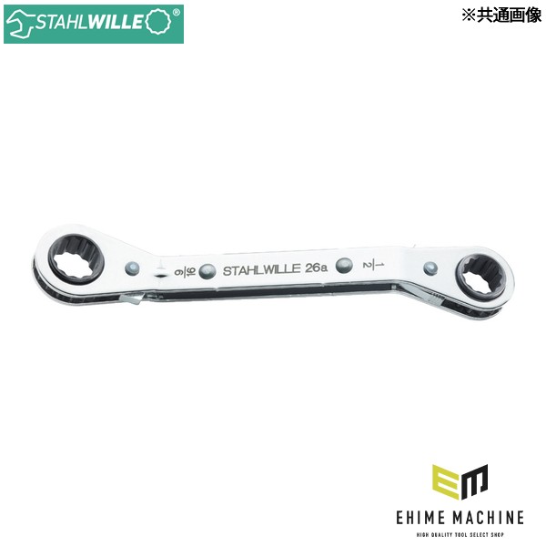ボルトを全周で包んで確実に回す、スタビレーのメガネレンチです。 サイズは3/8×7/16inch。全長139mm、質量80gです。 特長 ●オフセット15度の切替レバー付き板ラチェット。 ●ボディーはクロームメッキ仕上げ。 仕様 品番26A...