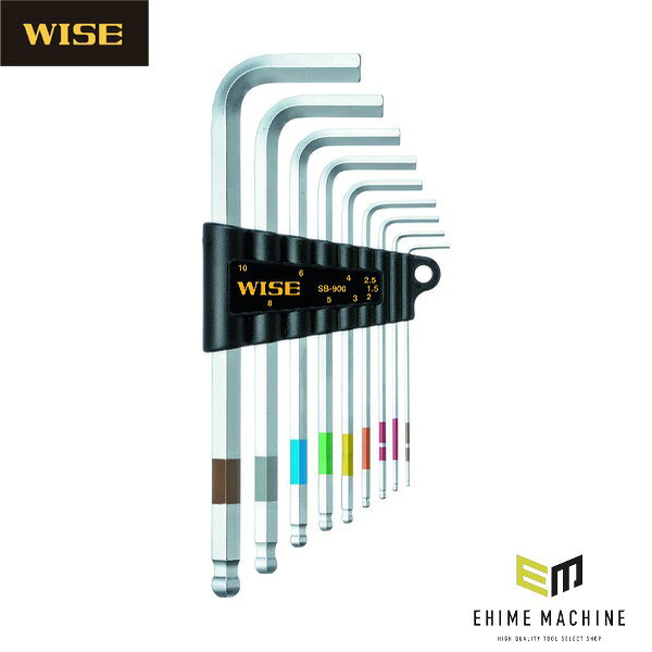 斜めからでも回せるボールポイント。よく使うサイズをまとめて揃えた、WISEのボールポイント六角レンチセットです。 ボールポイント側は傾けた状態でも六角穴付きボルトを回せるため、障害物のある場所や奥まった場所でも作業がはかどります。 反対側の...