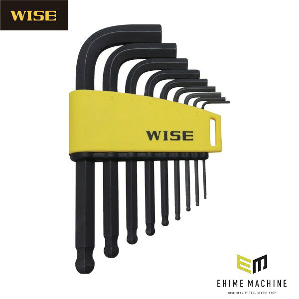 斜めからでも回せるボールポイント。よく使うサイズをまとめて揃えた、WISEのボールポイント六角レンチセットです。 ボールポイント側は傾けた状態でも六角穴付きボルトを回せるため、障害物のある場所や奥まった場所でも作業がはかどります。 反対側の...