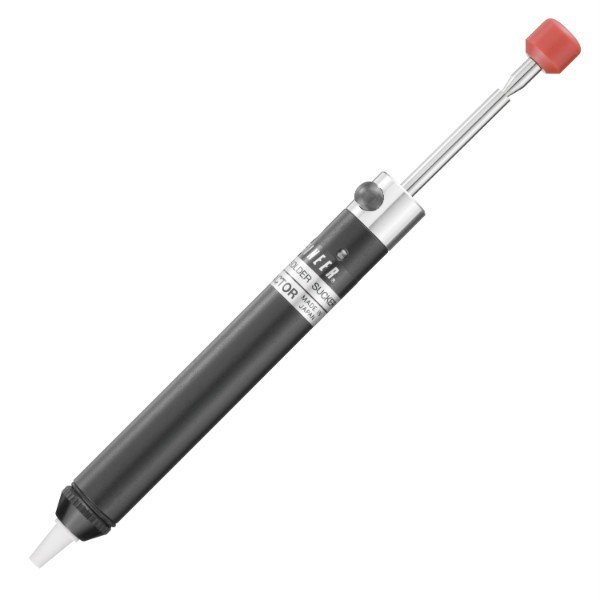 基板のハンダ除去に。エンジニアのハンダ吸取器。 溶融したはんだを強力な吸引力で吸い取るアルミボディーの高性能はんだ吸取器です。ノズルの掃除が自動的に行われるクリーナーシャフト付で、連続作業でもはんだの目づまりがなく作業性が向上します。ハンダ...