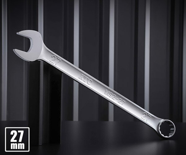 KTCコンビネーションレンチの単品販売です。 自動車整備作業、バイクメンテナンス、一般産業等あらゆる分野 で活躍します。 ■型式：MS2-27 ■メーカー：KTC(京都機械工具株式会社） ■全長：381mm ■重量：502g 人気のカテゴリ...