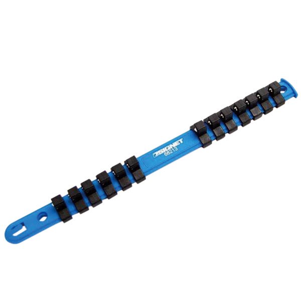 ソケットの整理に。 仕様 品番68213JANコード4545301049489差込角9.5mm(3/8インチ)全長(mm)305クリップ数(PC)13メーカー名SIGNET（シグネット）メーカー商品名68213 3/8DR ソケットホルダー...
