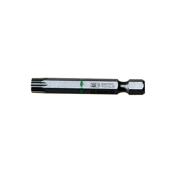 先端の精度がねじを守る。「100% Swiss Made」のPBドライバービットです。 強度と精度に優れた差込サイズ1/4HEXの段付きトルクスプラスビットです。 仕様 品番E6.401/40JANコード7610733207220差込サイズ...