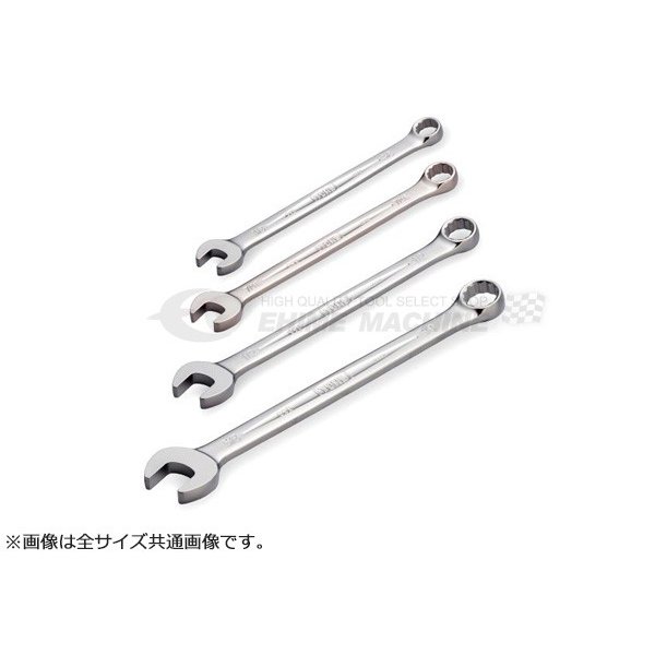 スパナのスピードとめがねレンチの強さを兼ね備えています。 仮締めをスパナ側で、本締めはめがね側で行える1丁2役の機能工具です。 めがね部の柄の曲がり角度15°です。 【仕様】 二面幅寸法(インチ)：1-3/16 全長(mm)：403 質量：...