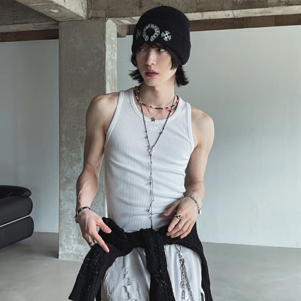 【2plan】[MADE] Lan circle ribbed sleeveless (R8288A504PMH) [MADE] ランサークルリブタンクトップ ▼サイズ詳細 (cm) －ONE SIZE (着丈67　肩幅25　胸囲72　袖丈...