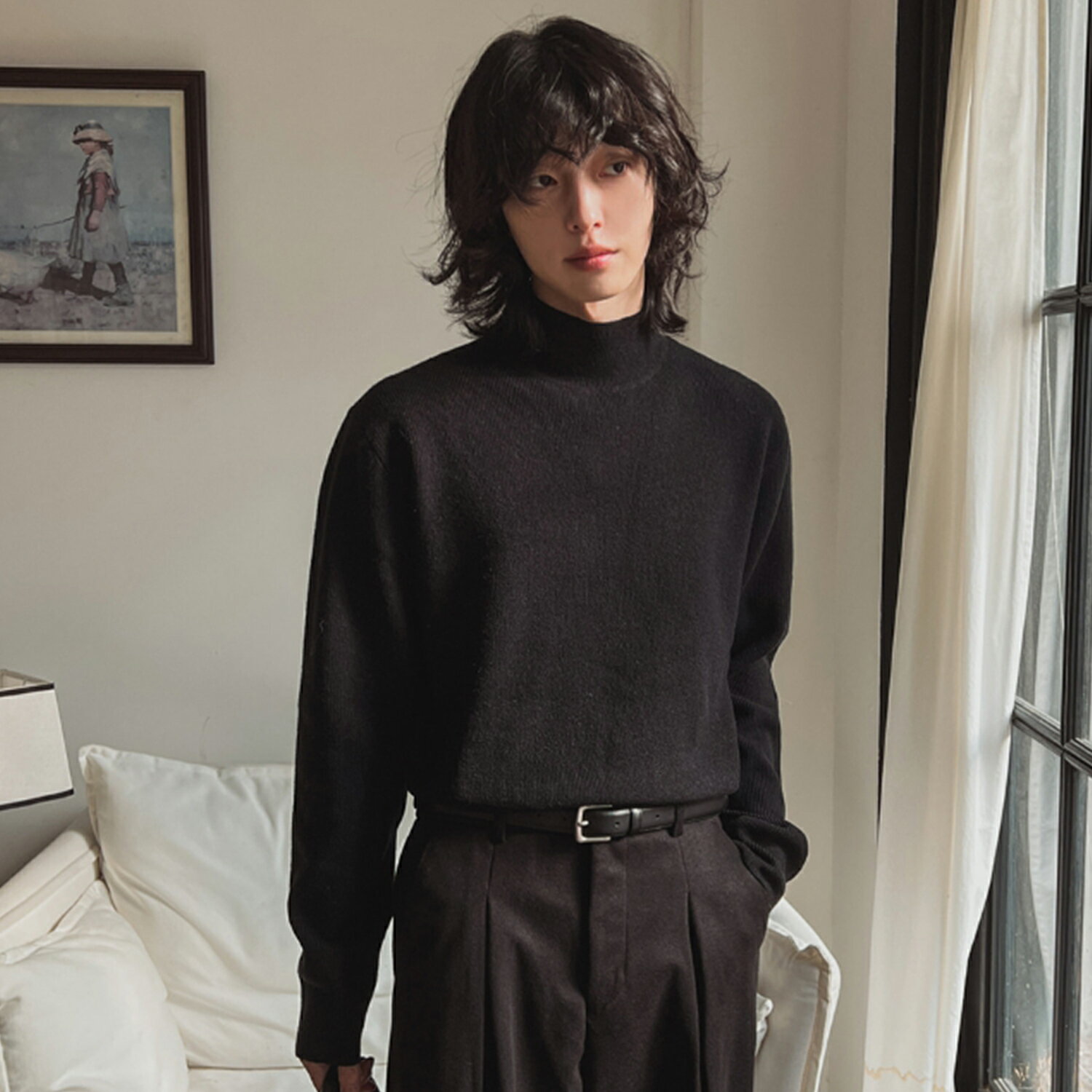 【2plan】Chedi Half Polar Hachi Knit (R8288A505PLR) Chedi Banpola Haji Knit チェディハーフポーラハチニット チェディバンポーラハッチニット ▼サイズ詳細 (cm) －M...