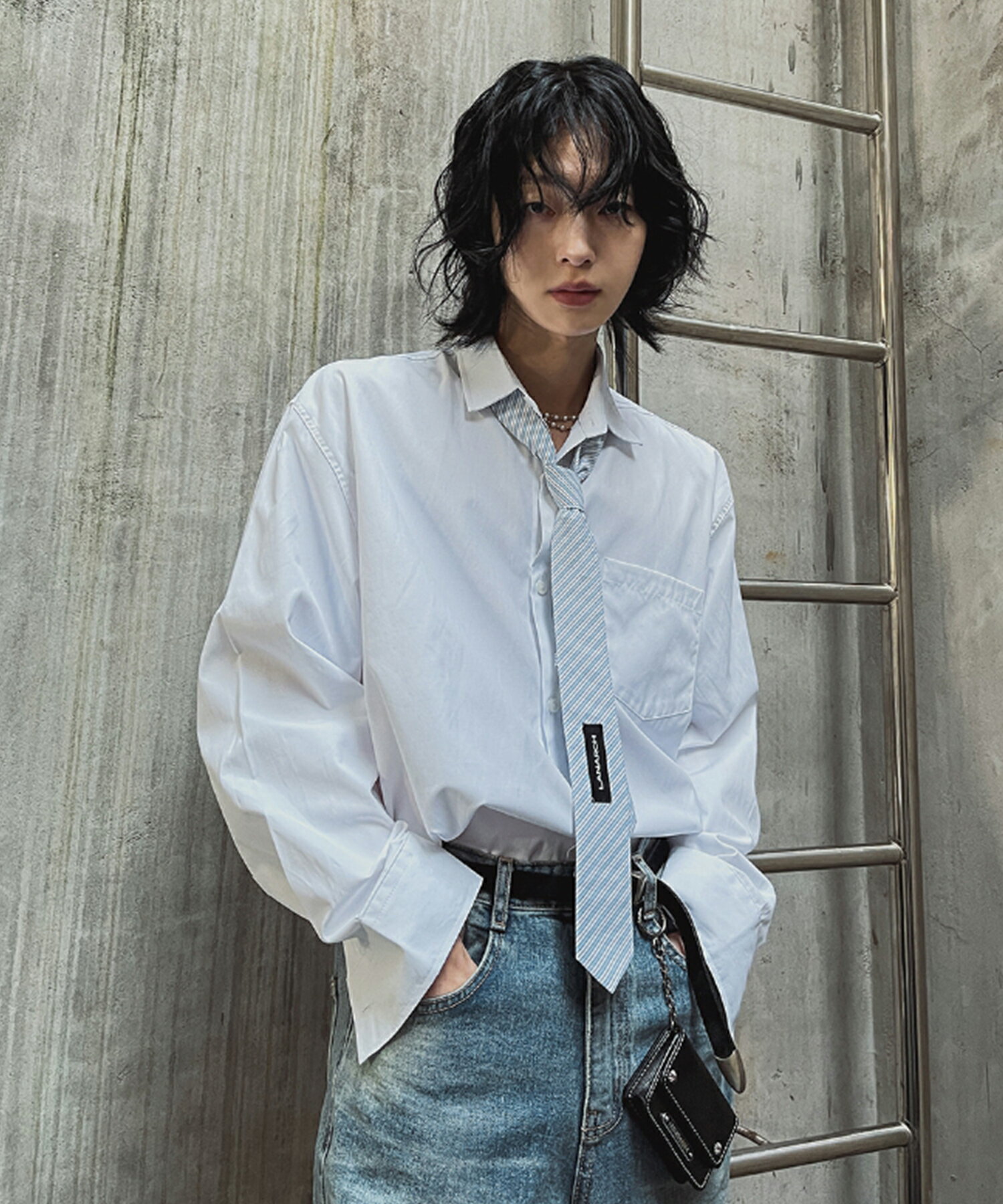 【2plan】[LANARCH] Eclipse Stripe Tie (R8288A505VKS) [LANARCH]イクリプスストライプタイ ※こちらの商品は制作商品のため、7営業日ほど制作のお時間を頂戴いたします。 ※制作商品のため、...