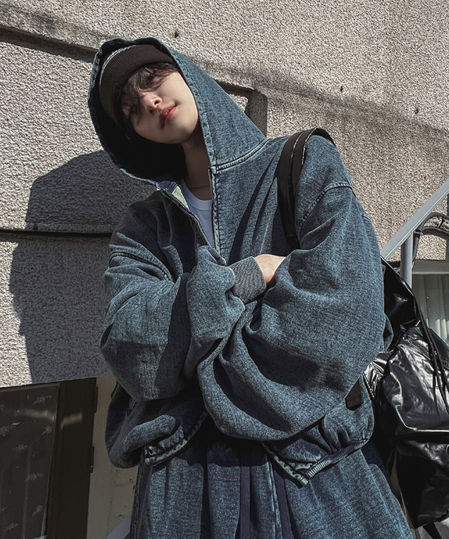 【2plan】Detro Denim Track Hood Zip-Up (R8288A505XAD) Detro Denim Track Hoodie デトロデニムトラックフードジップアップ デトロデニムトラックフード集業 ▼サイズ詳細 ...