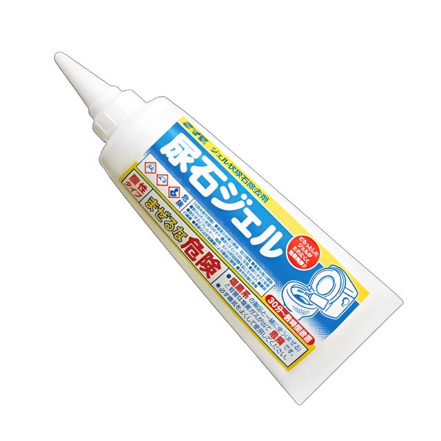 品名：トイレ用洗浄剤 液性：酸性 成分：塩酸(9.9％)、スルファミン酸(5%)、界面活性剤(ポリオキシエチレンアルキルエーテル) 用途：衛生陶器に発生した尿石の除去、尿石を溶かす、尿石を落とす。 正味量：340g 使用量の目安：1便器に約...