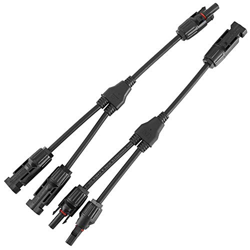 mc4 並列 コネクタ 分岐 ソーラーパネル用 延長ケーブル Yケーブル Y字型 ソーラー 並列 1M2F + 2M1F 耐候性 UV耐久 防水 mmfコネクタ