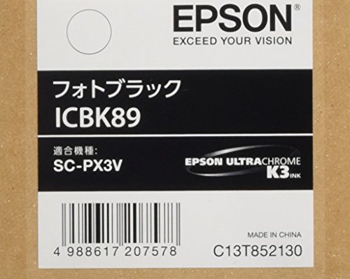 ・フォトブラック ICBK89・・Color:フォトブラック・カラー:フォトブラック・型番:ICBK89・EPSON純正インクカートリッジ・プリンター本来の性能を発揮・写真プリントが苦手とするオゾンと光から写真を守る説明 対応機種：SC-P...