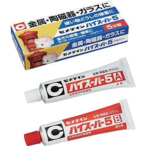 ・淡色透明 25gセット CA-185・・Size:25gセット・2液混合型エポキシ系接着剤・仕様:5分型・仕様:25gセット説明 特長 ●2液混合型エポキシ系接着剤で、5分で硬化しはじめるので急ぎの作業に最適な、スピードタイプ ●金属・ガ...