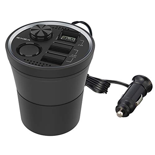 ・ブラック EM-160・・PatternName:EM-160・USB出力3ポート合計4.8A・インジケーター機能・リバーシブルUSB・ブラック説明 ●ドリンクホルダーに置いて電源を供給できる、カップ型のソケット(コード長1.2m)です。...