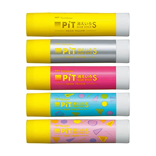 5本・アソート HCB-512XAZ・・Color:アソートStyle:5本・セット内容5本入 (本体色：イエロー、シルバー、ピンク、リミテッドブルー、リミテッドピンク)各色1本・のり色ネオンイエロー（のり色は乾くと消えます）・容量（1本分...