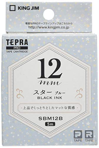 ・スター(ブルー) SBM12B・・Color:スター(ブルー)・長さ5m巻・テープ幅12mm・原産国日本説明 反射が少なくインテリアやラッピングにもなじむ上品でしっとりしたマットな質感のラベル。