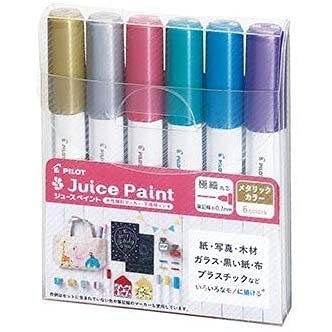 細字丸芯6C/-/SJP120FN6CM・パッケージ個数:1・マーカージュースペイントF・メタリック6（1）ご使用前にキャップをしたまま振り、カチカチと音がしてから20回程度振ってください。 　　（キャップをしめないで振るとペン先が抜ける場...