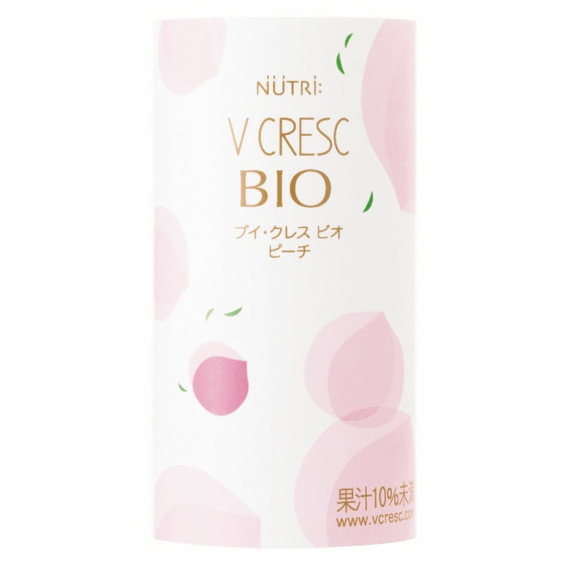 ブイ・クレスBIO ピーチ 1本125mlあたり エネルギー(kcal) 90 ビタミンC(mg) 500 たんぱく質(g) 0.3 ナイアシン(mg) 15 脂質(g) 0 葉酸(μg) 550 炭水化物(g) 23.0 ビタミンD3(μ...
