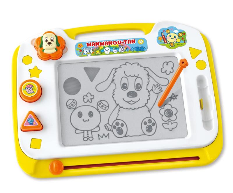 ワンワンとうーたん のびのびおえかきボード対象年齢:18月以上手やお部屋をよごさないくっきりかける、マイクロカプセル方式何度も消して書けるにぎりやすいスタンプシートズレ防止(C)NHK・NHKエデュケーショナル