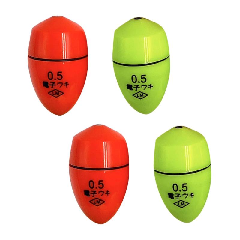 REMDY 4個セット LED 電気ウキ フカセウキ 電子 海 夜 釣り 飛ばし 光る 防水 ケミカルライト トップ 円錐✅ 【見やすい2色セット】 フカセ釣りに最適な電気ウキセット赤と黄緑の2色が各2個、計4個入り。✅ 【視認性抜群】 晴...