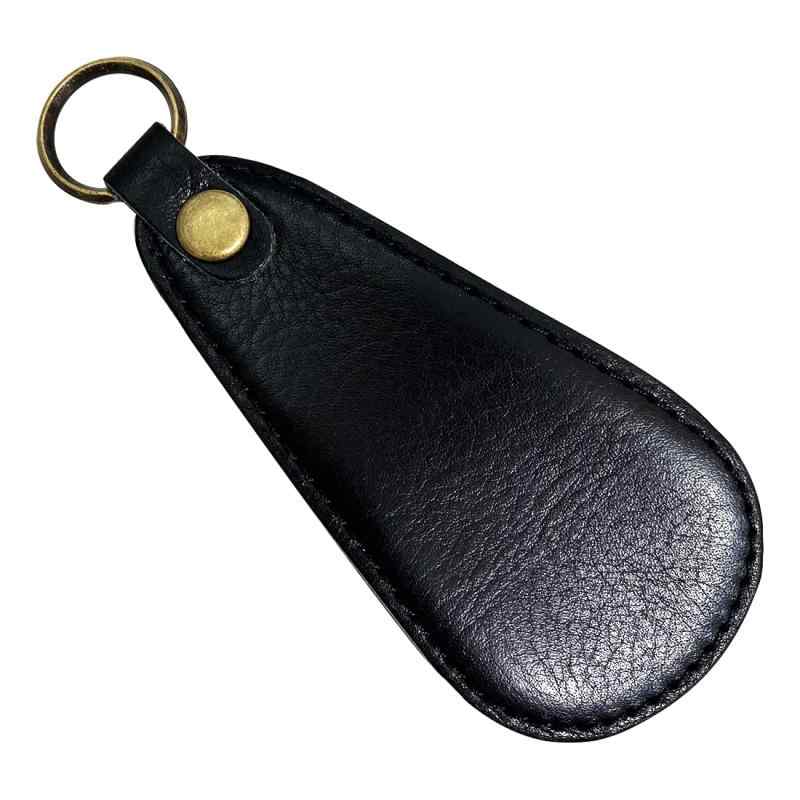 [ALUCIS] 日本製 靴べら 携帯 キーホルダー 携帯用 本革 レザー シューホーン 一流の革職人による丁寧な仕上げ サラリーマン専用