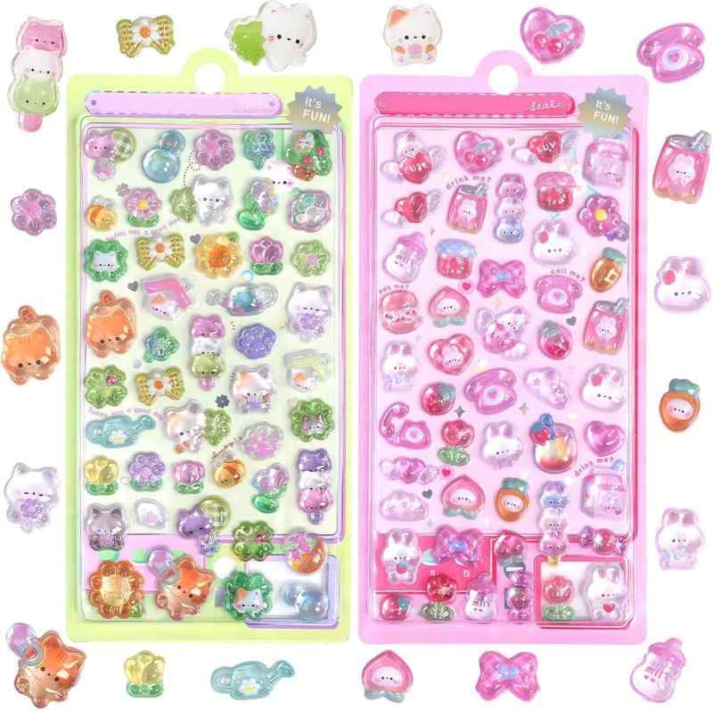 第一世代 ぷくぷくシール ぷくぷく ぷっくりシール 立体 中空 かわいい ごほうび キラキラ 韓国 子供 大容量 スマホケース 手帳 diy 贈り物