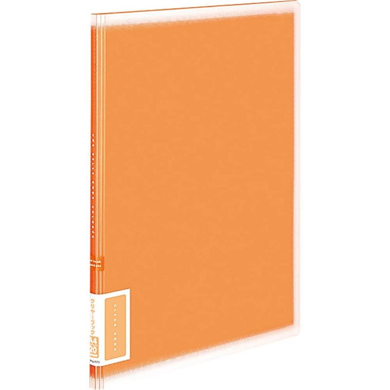 コクヨ ファイル クリヤーブックコロレー 固定式A4縦20枚 オレンジ ラ-V20YR【寸法】 13×229×312mm【サイズ】 A4-S　【ポケット枚数】 20枚
