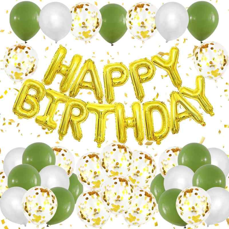 Lausatek バルーン 誕生日 風船セット HAPPY BIRTHDAY バースデー きらきら 飾り付け パーティー サプライズ お祝い