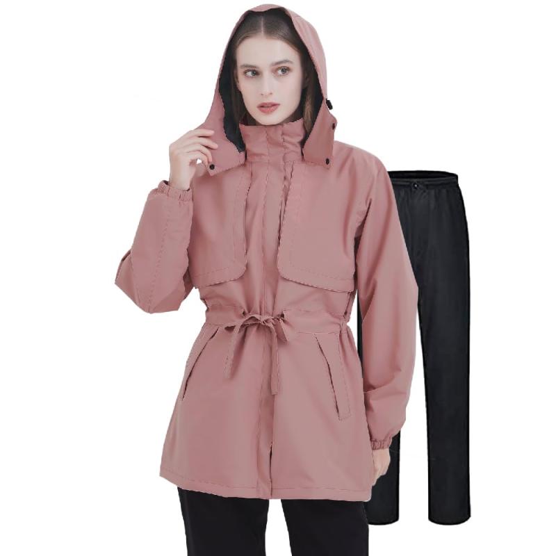 [TopKylin] レインウェア レディース レインコート 女性 上下セット 防寒 防水ウェア 雨具 カッパ 雨合羽 ウインドブレーカー ストレッチ素材 透湿 軽量 防風 ゴルフ 登山 自転車 バイク 通勤 [信頼と安心の防水素材]レイン...