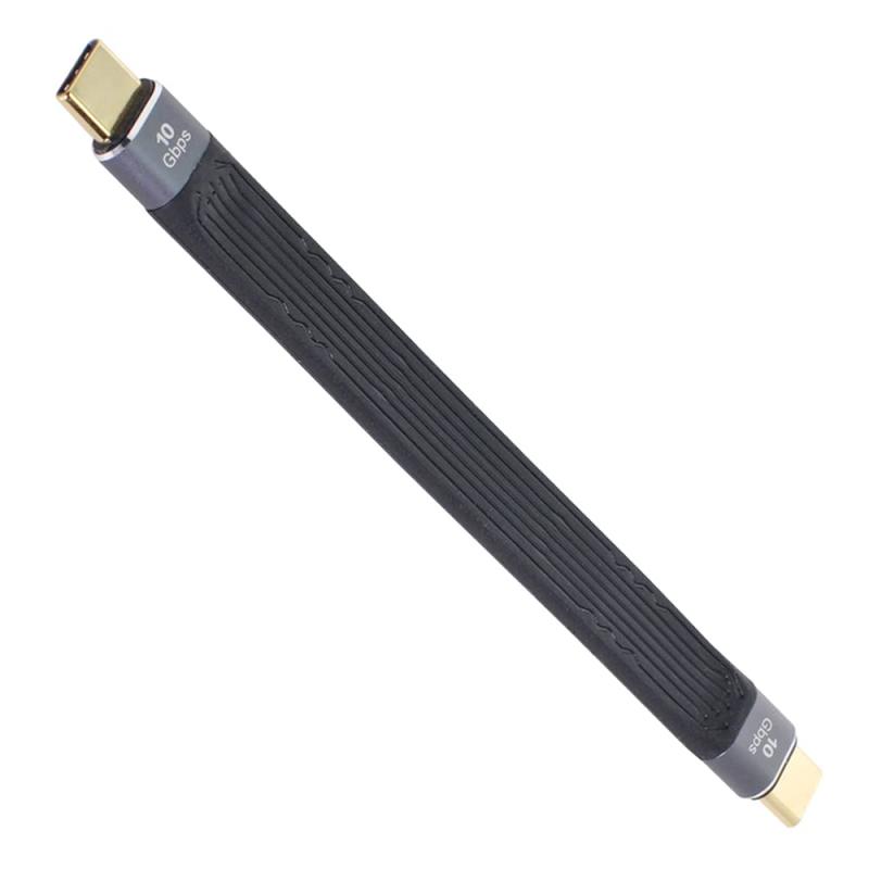 NFHK Type-C USB-C オス→オス USB 3.1 10Gbps フラットスリム FPC データケーブル ノートパソコン&amp;携帯電話用 13cmType-C USB-C オス-オス USB 3.1 10Gbps フラットス...
