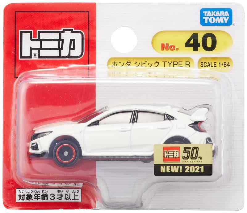 タカラトミー トミカ No.40 ホンダ シビック TYPE R (ブリスターパッケージ) ミニカー おもちゃ 3歳以上(c) TOMY電池は使用しません。