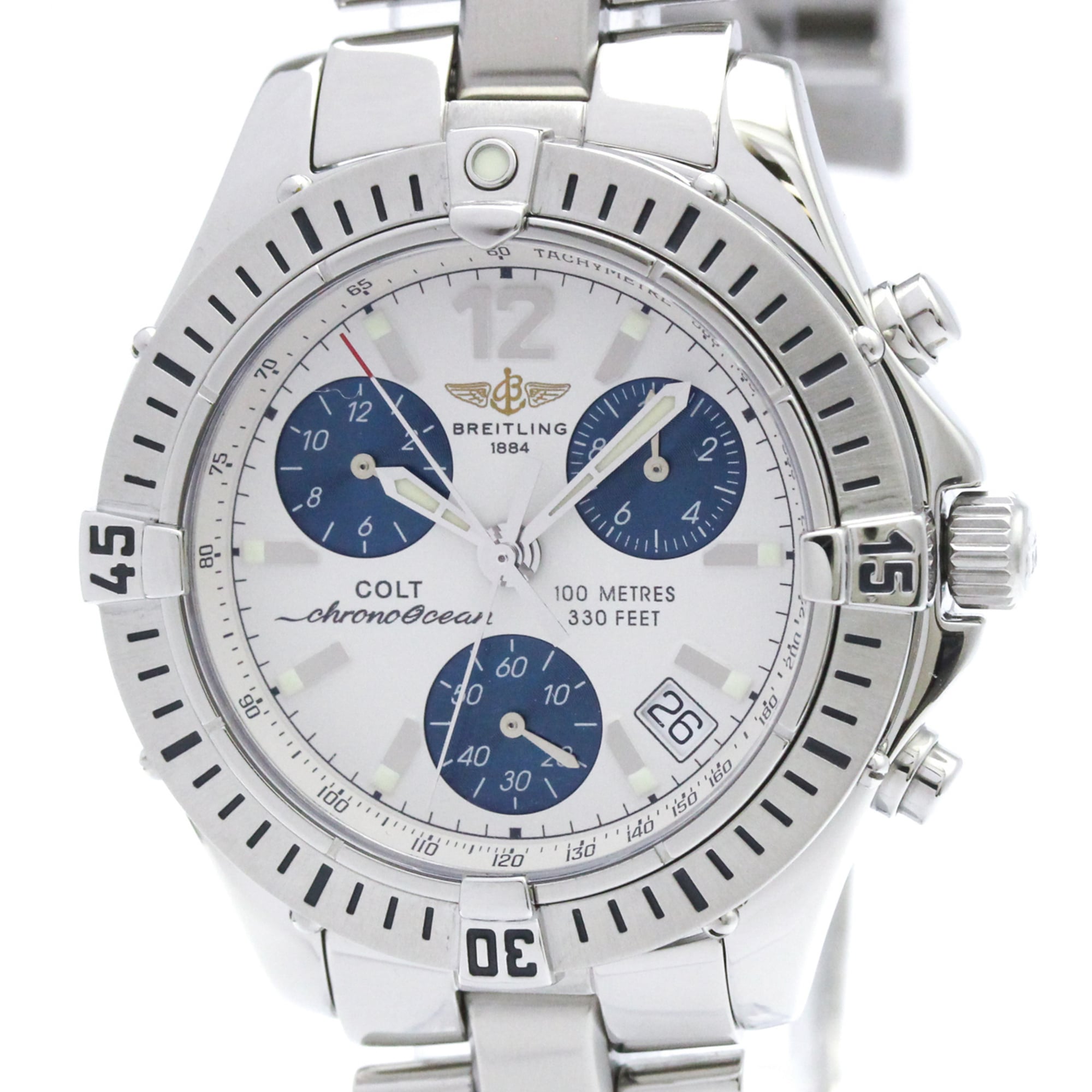 ブライトリング (BREITLING) コルト クロノオーシャン ステンレススチール クォーツ メンズ 時計 A53350 (外装仕上げ済み) 基本情報 [ブランド名]: ブライトリング(Breitling) [ライン名]: コルト [モデ...