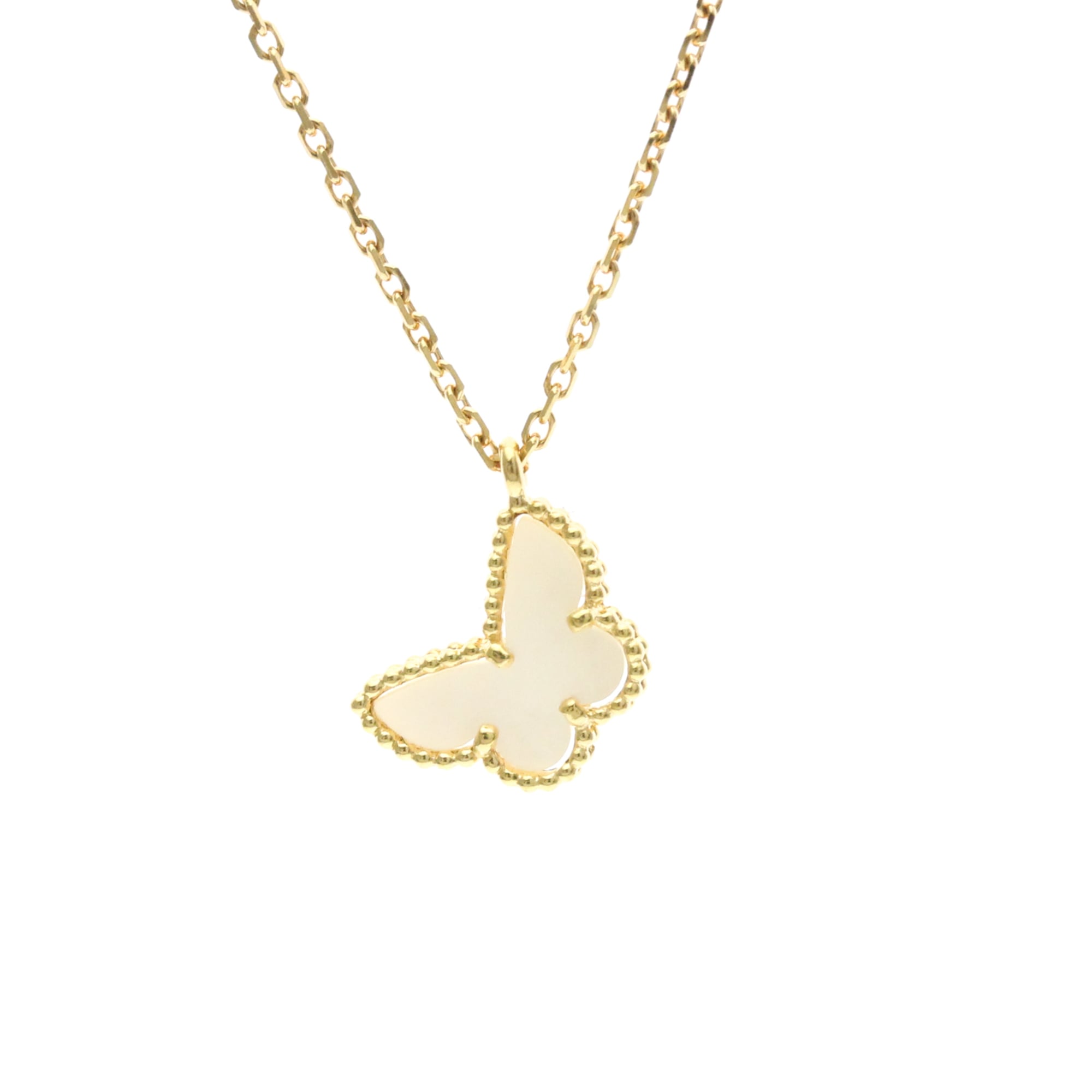 ヴァン・クリーフ＆アーペル(Van Cleef &amp; Arpels) K18イエローゴールド(K18YG) マザーオブパール メンズ,レディース ファッション ネックレス (ゴールド) スウィートアルハンブラ ネックレス 基本情報 [...